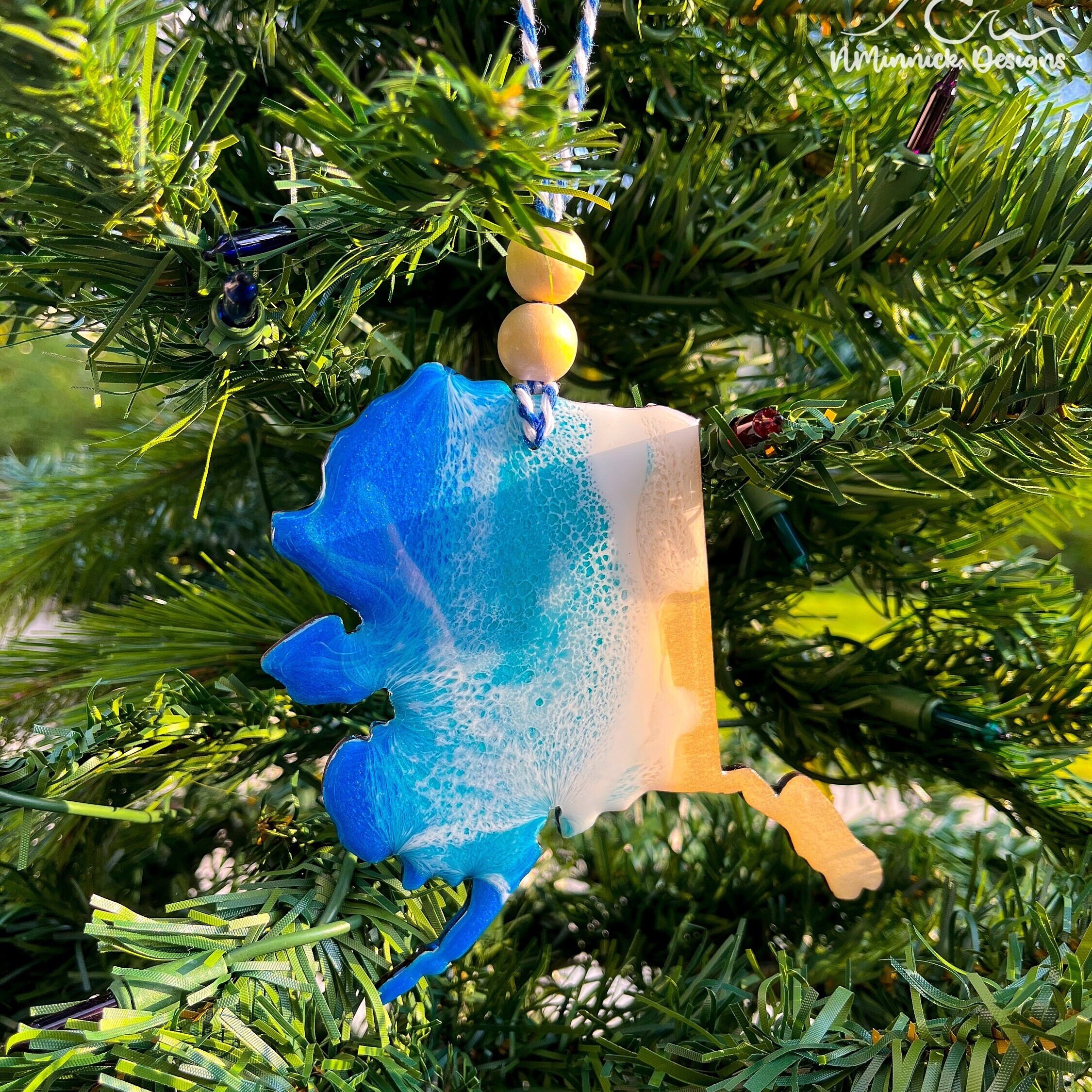 Alaska Ornament, Coastal Christmas Ornament, Alaska Native Gift, Travel ...