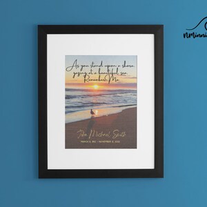 Beach Memorial Print With Poem, Bereavement Gift, in Loving Memory ...