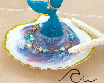 Mermaid Shell Trinket Dish - Etsy