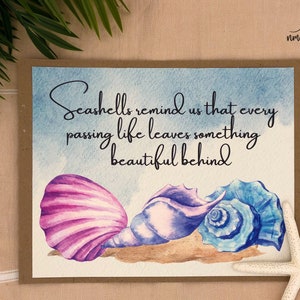 Seashells Remind Us Poem Print, in Memory Of, Seashell Wall Art Print ...