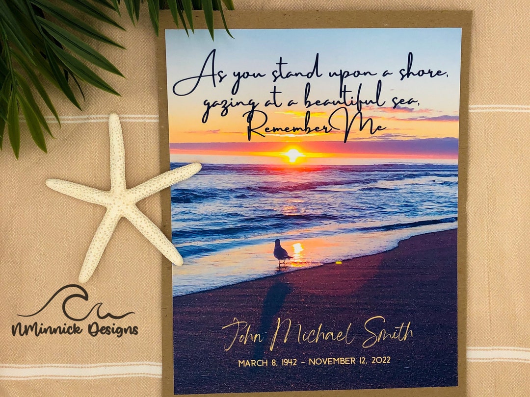 Beach Memorial Print With Poem, Bereavement Gift, in Loving Memory ...