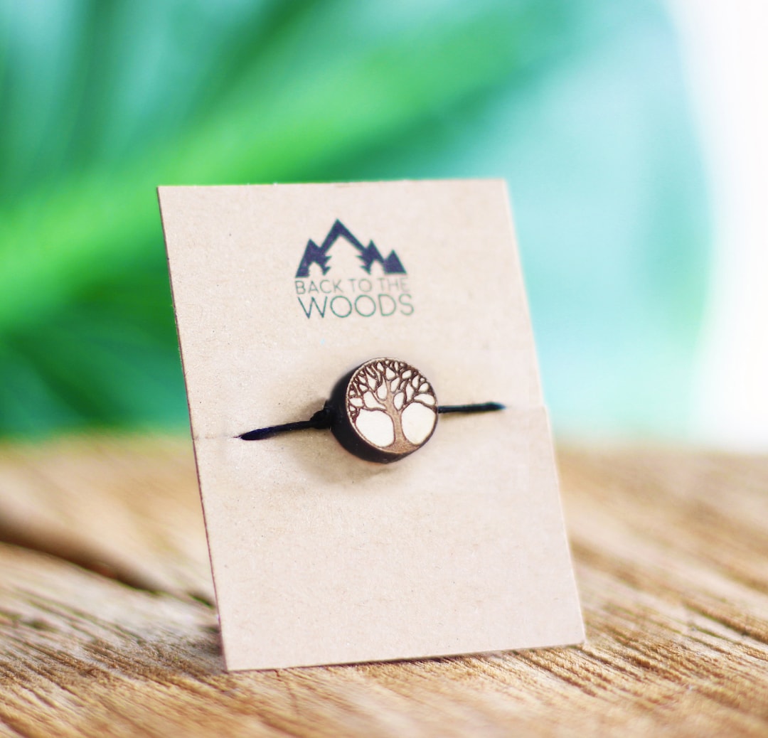 Wooden Tree of Life Bracelet, Wooden Bracelet Gift, Friendship Bracelet ...