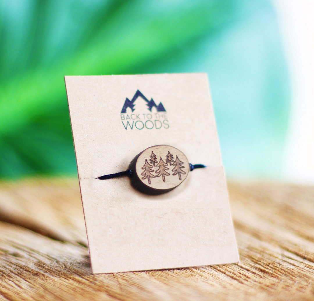 Wooden Pine Tree Bracelet, Forest Bracelet - Etsy