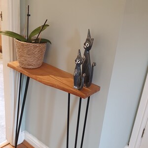 Side Console Table/radiator Table/sofa Table With Solid Live Edge Top ...