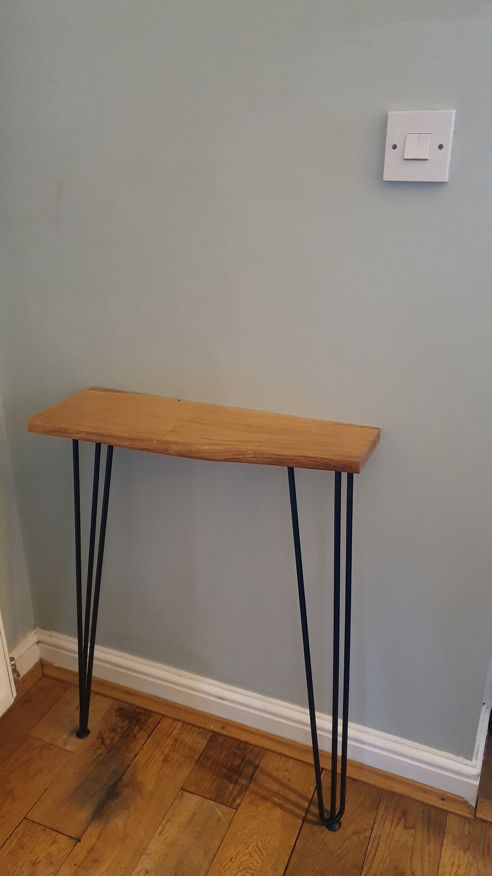 Side Console Table/radiator Table/sofa Table With Solid Live Edge Top ...
