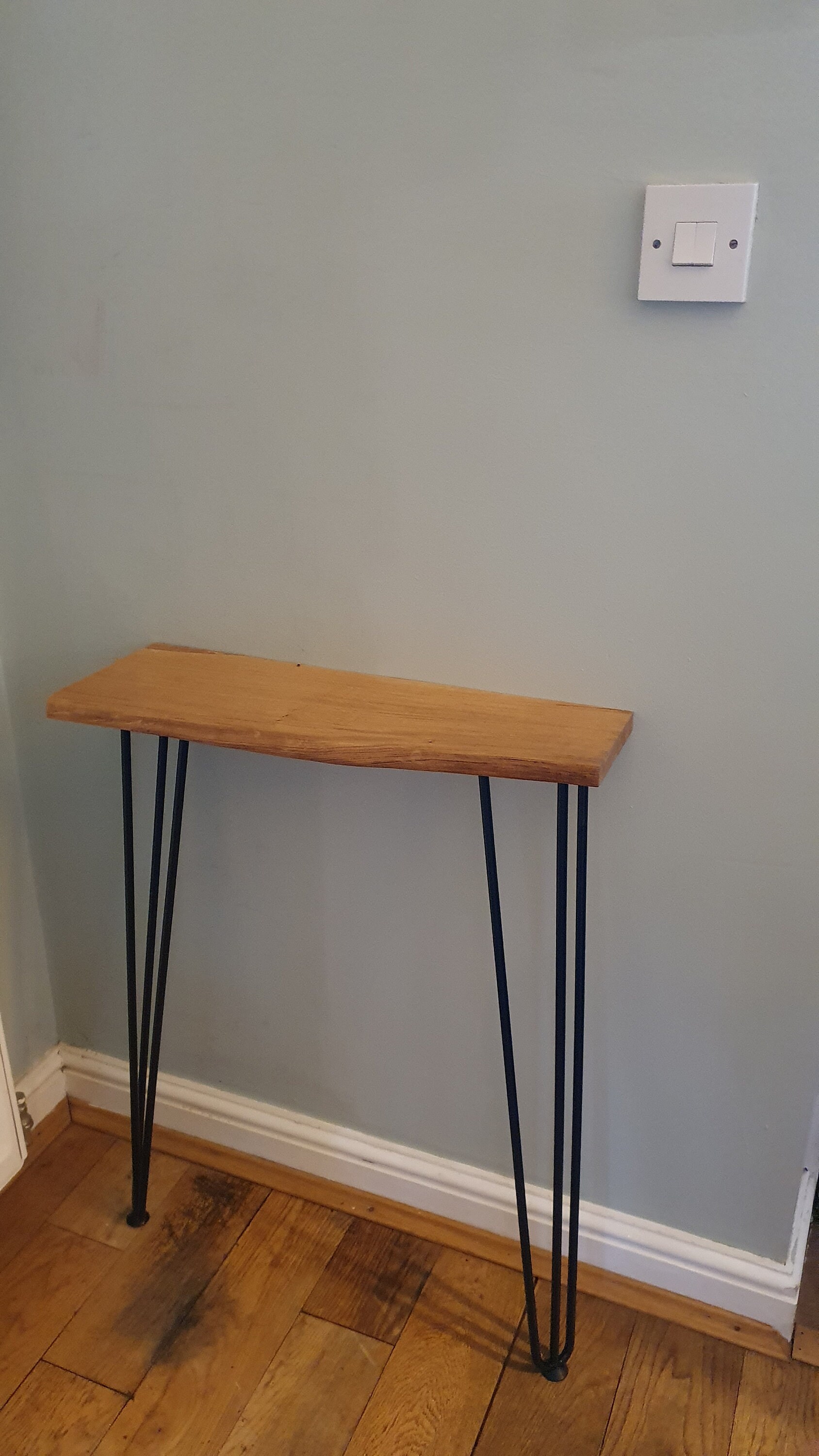 Side Console Table/radiator Table/sofa Table With Solid Live Edge Top ...