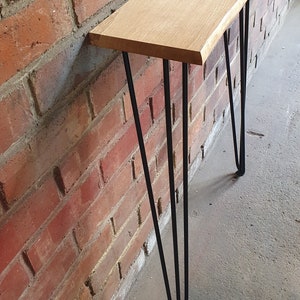 Side Console Table/radiator Table/sofa Table With Solid Live Edge Top ...