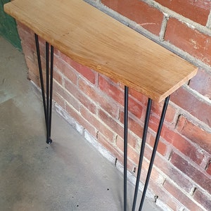 Side Console Table/radiator Table/sofa Table With Solid Live Edge Top ...