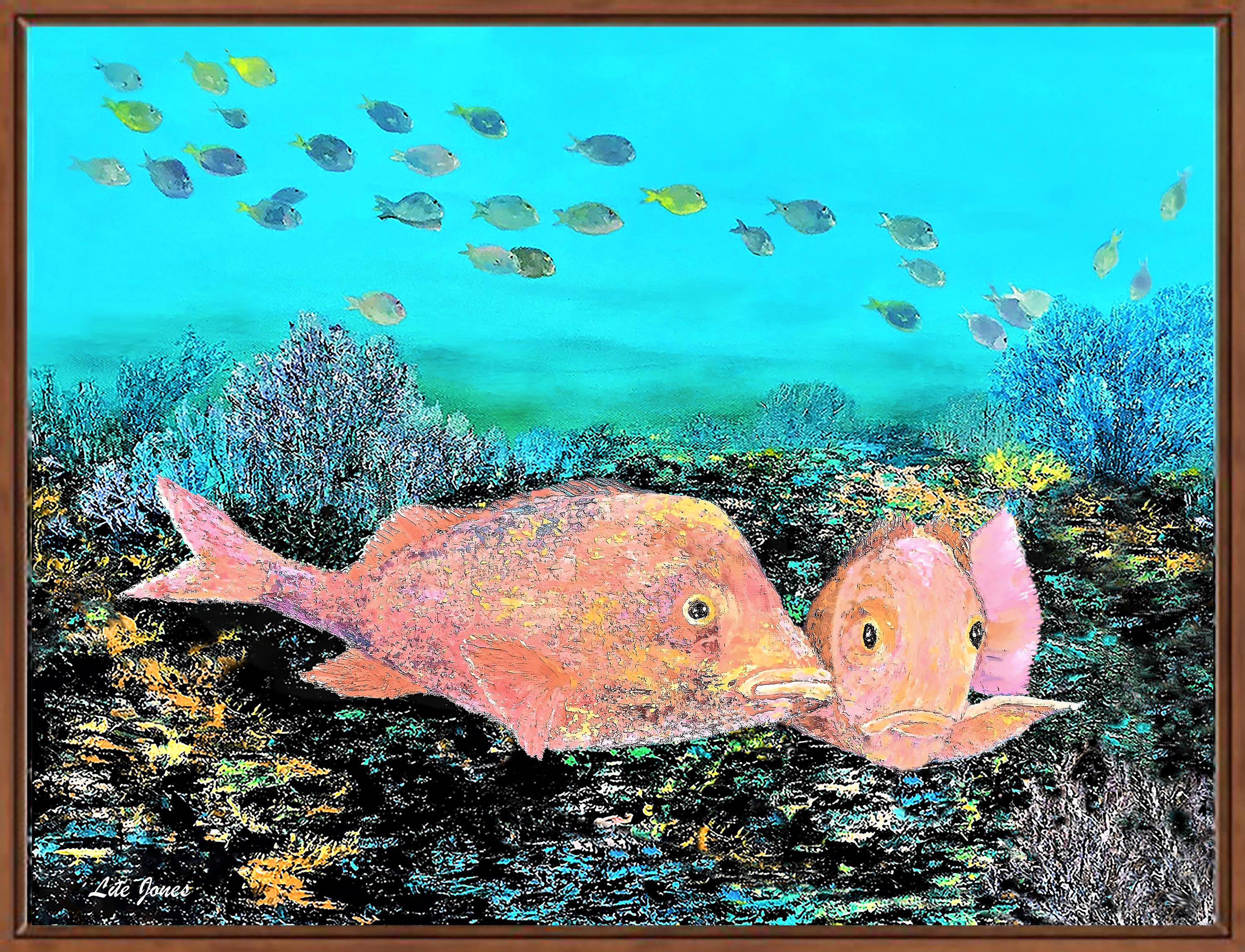 Red Snappers Paradise Original Painting READY to HANG Large Canvas ...