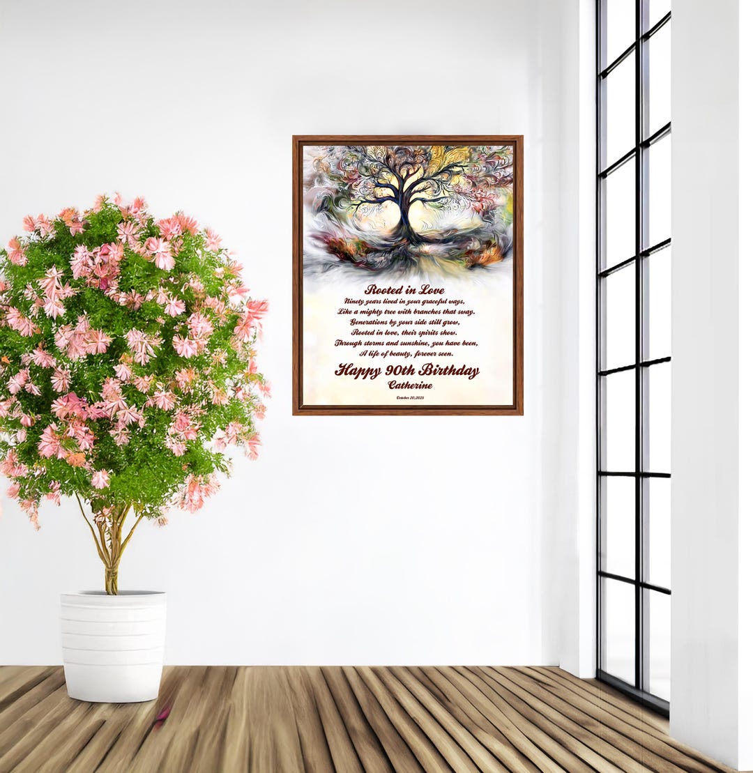 90th Birthday Poem for Men or Women, Personalized Poem for a 90 Year ...