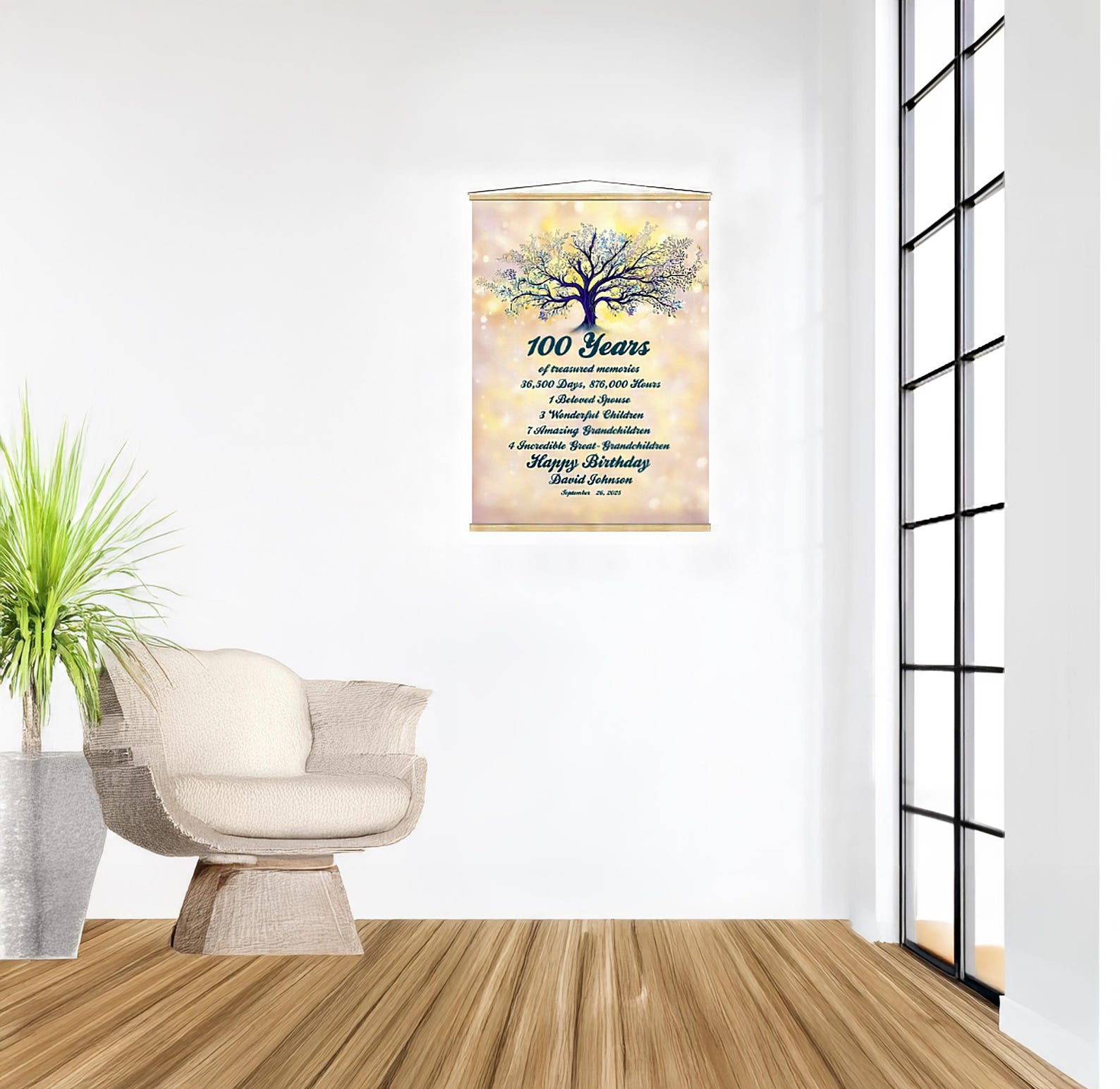 100th Birthday Poem, Personalized Gift for a 100-year-old Great ...