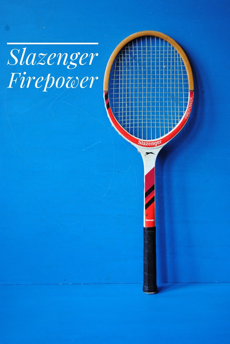 Vintage Wooden Tennis Racket: Dunlop, Slazenger - Games Room Decor ...