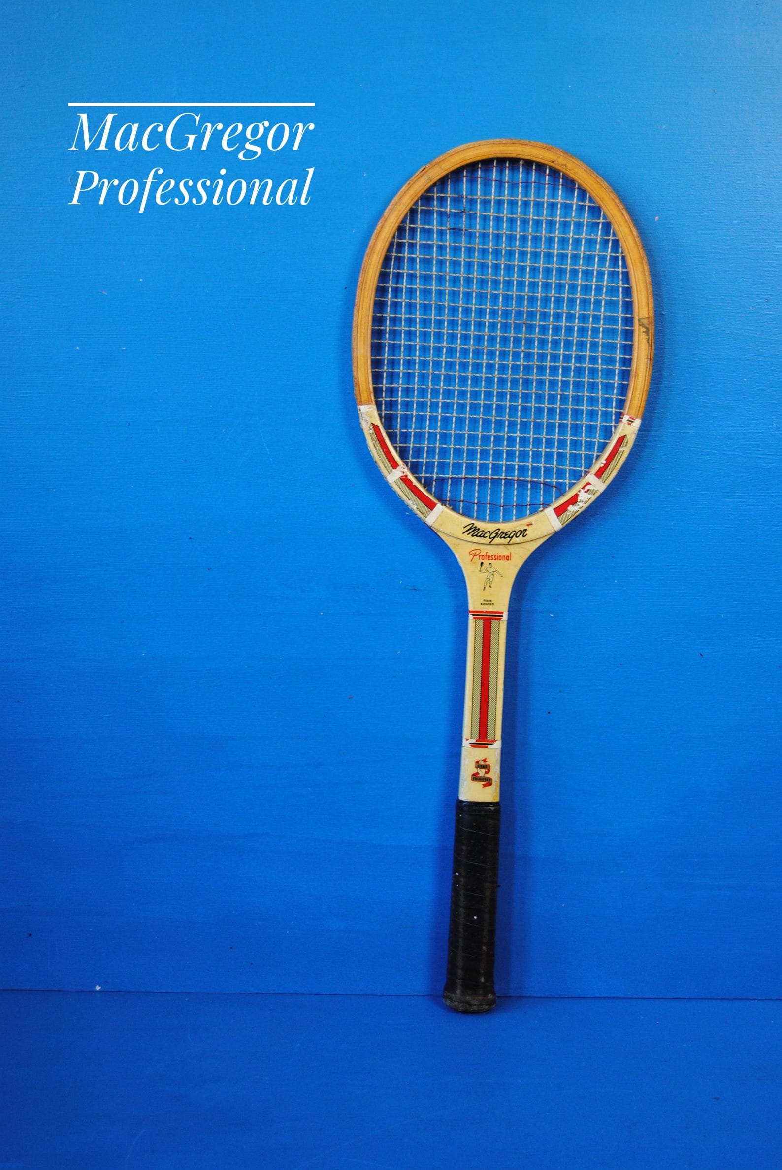 Vintage Wooden Tennis Racket: Dunlop, Slazenger - Games Room Decor ...
