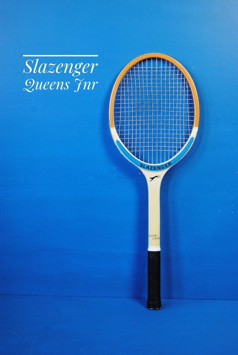 Vintage Wooden Tennis Racket: Dunlop, Slazenger - Games Room Decor ...