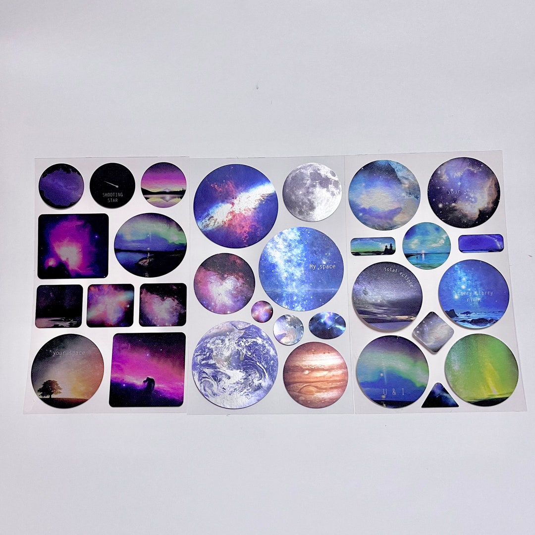 3 Earth Planet Universe Stickers - Etsy