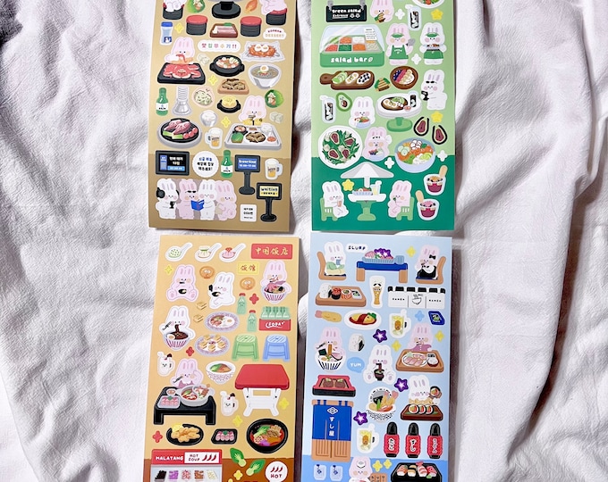 Restaurant Logo Vinyl Stickers - Etsy Canada