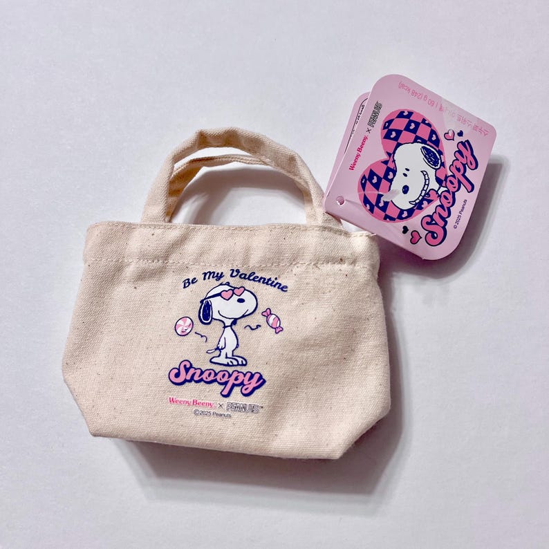 Peanuts Canvas MICRO Tote Bag Official Licensed Snoopy - Etsy