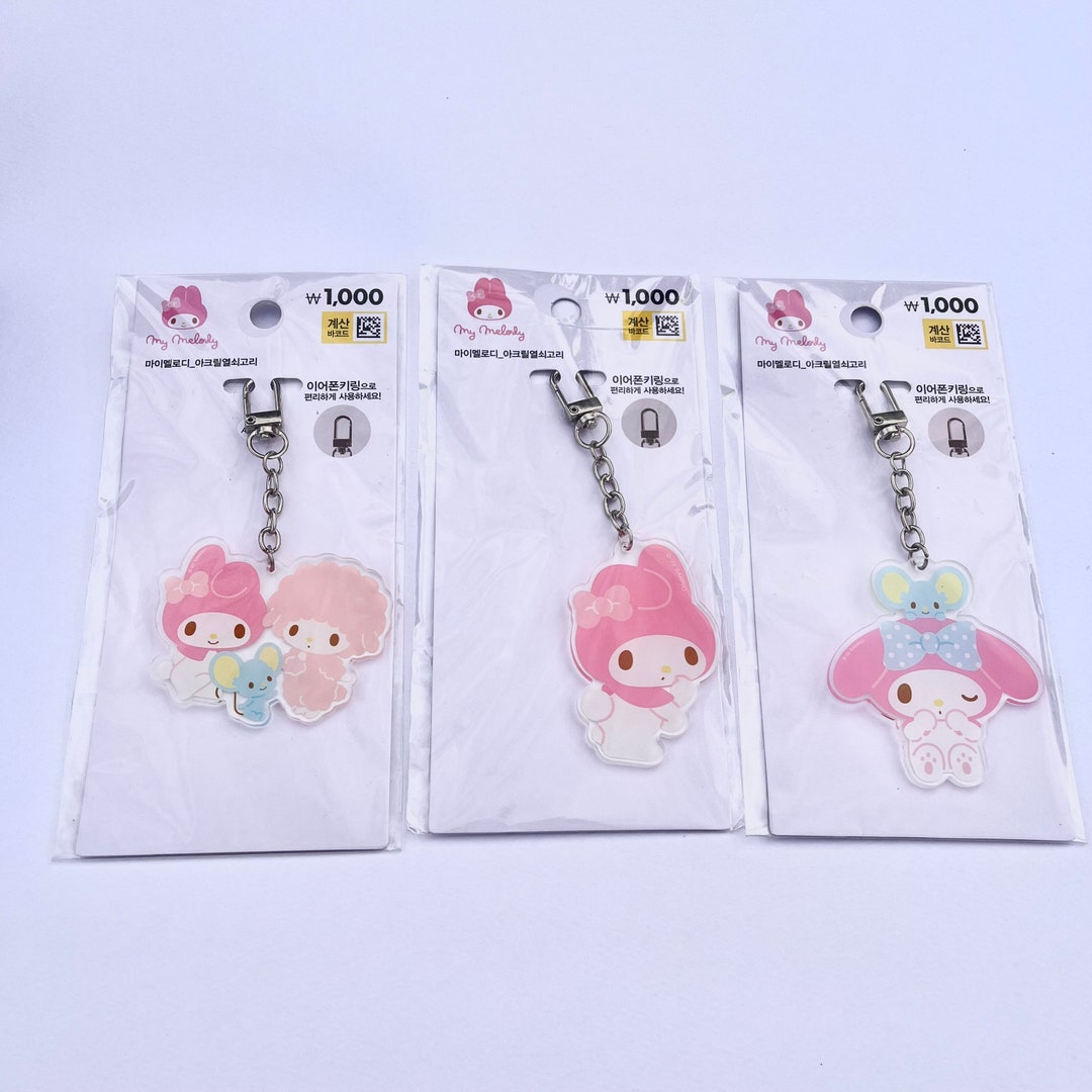 3 New Sanrio My Melody Keychains Keyrings Official Licensed - Etsy