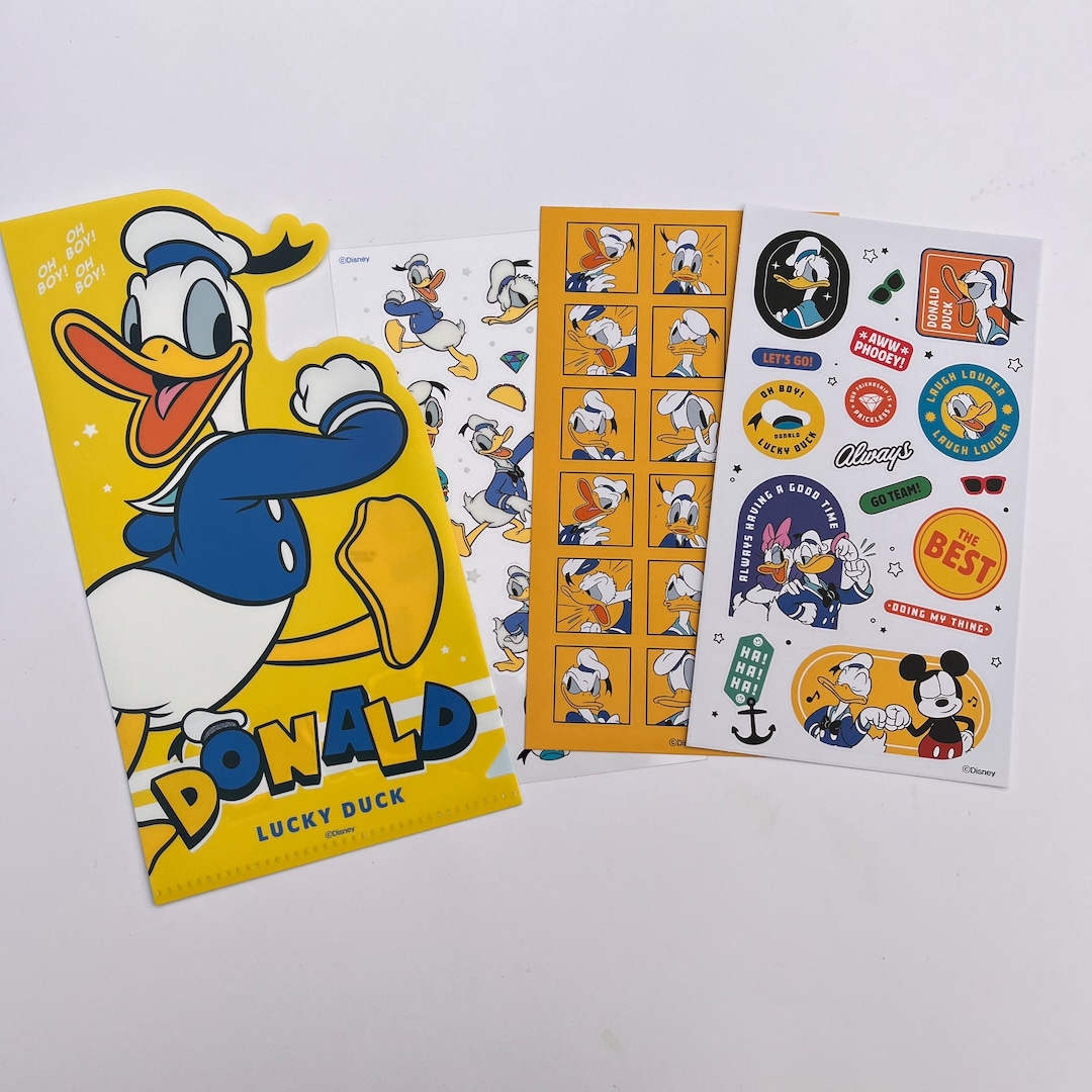 Donald Duck Stickers Folder Official Licensed - Etsy
