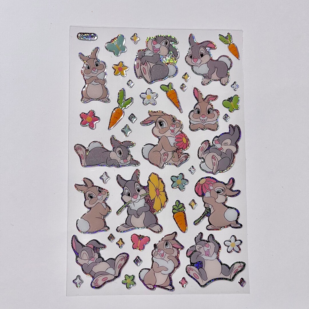 1 Disney Thumper Miss Bunny Epoxy Stickers - Etsy