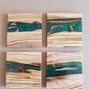 Wood and Resin Coaster Wooden Coaster Epoxy Coaster With - Etsy