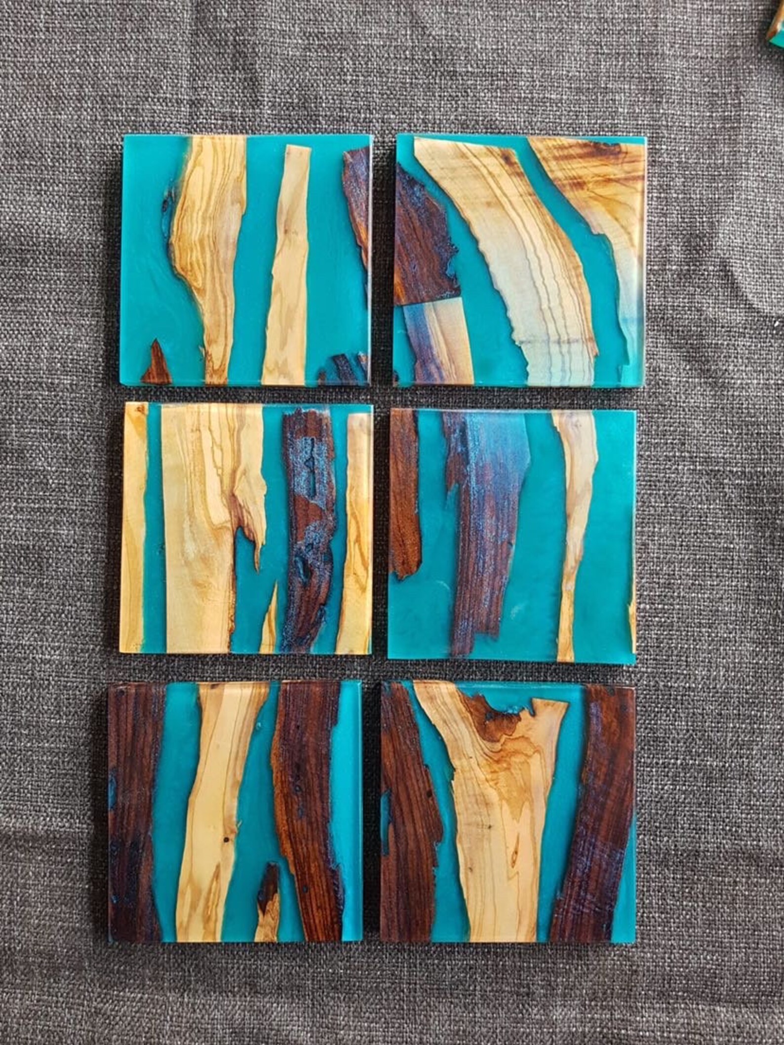 Wood and Resin Coaster Wooden Coaster Epoxy Coaster With - Etsy