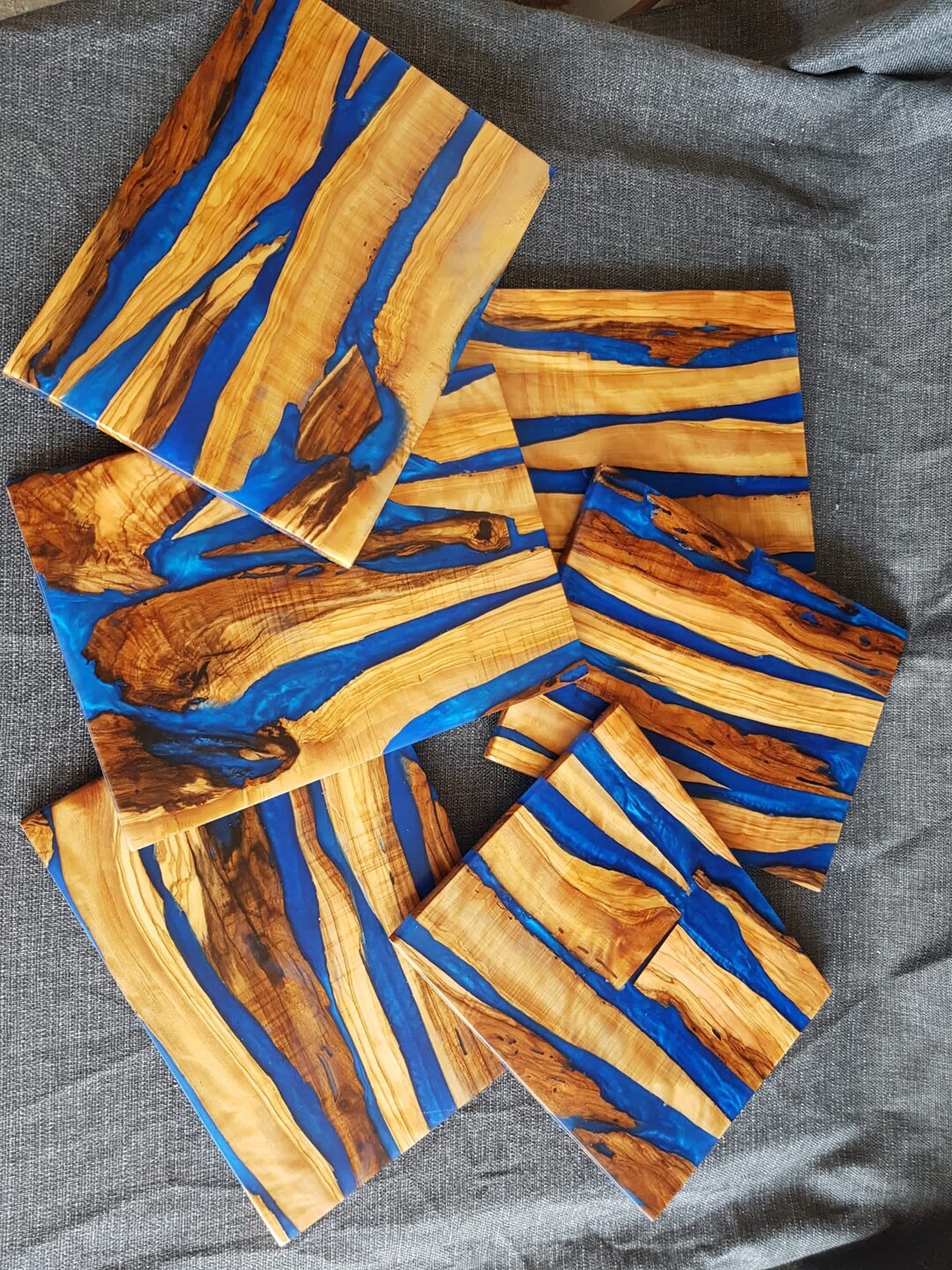 Wood and Resin Table Mat, Resin Table Mat - Etsy