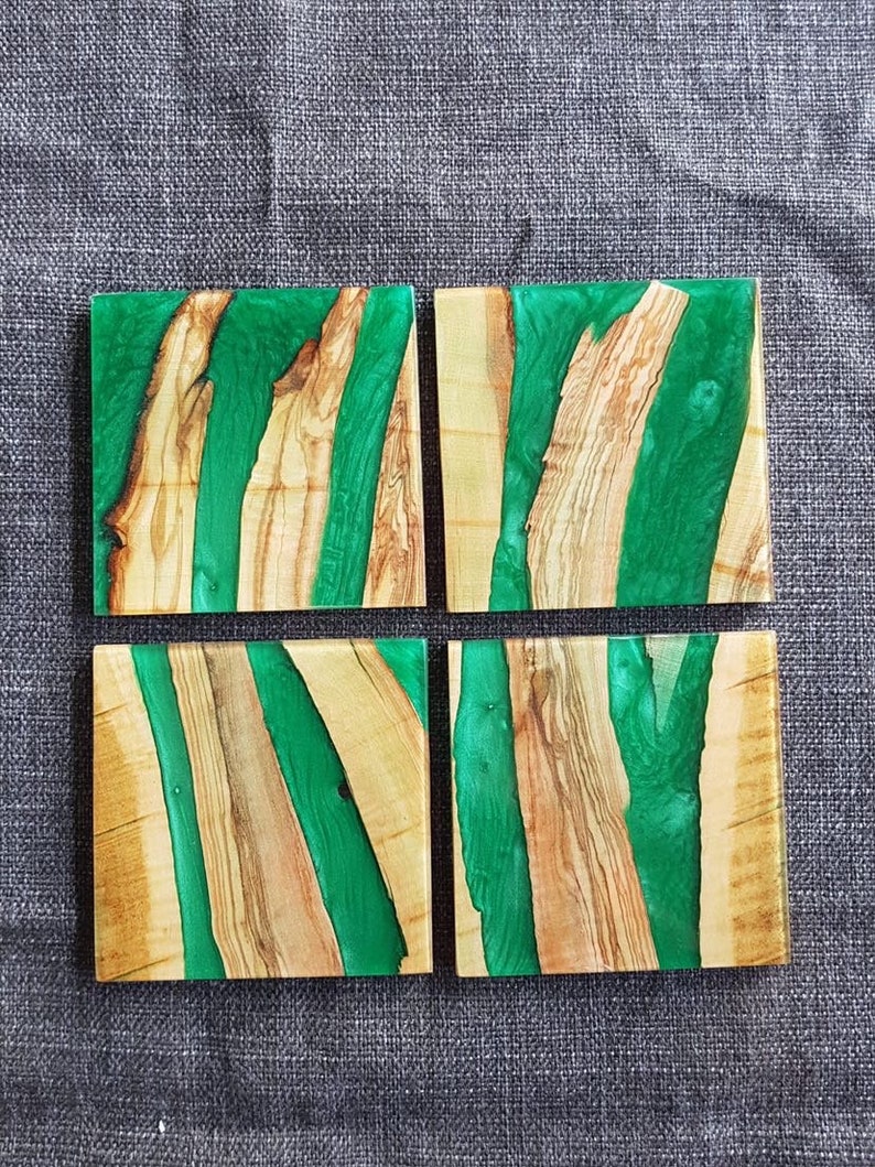 Wood and Resin Coaster Wooden Coaster Epoxy Coaster With - Etsy