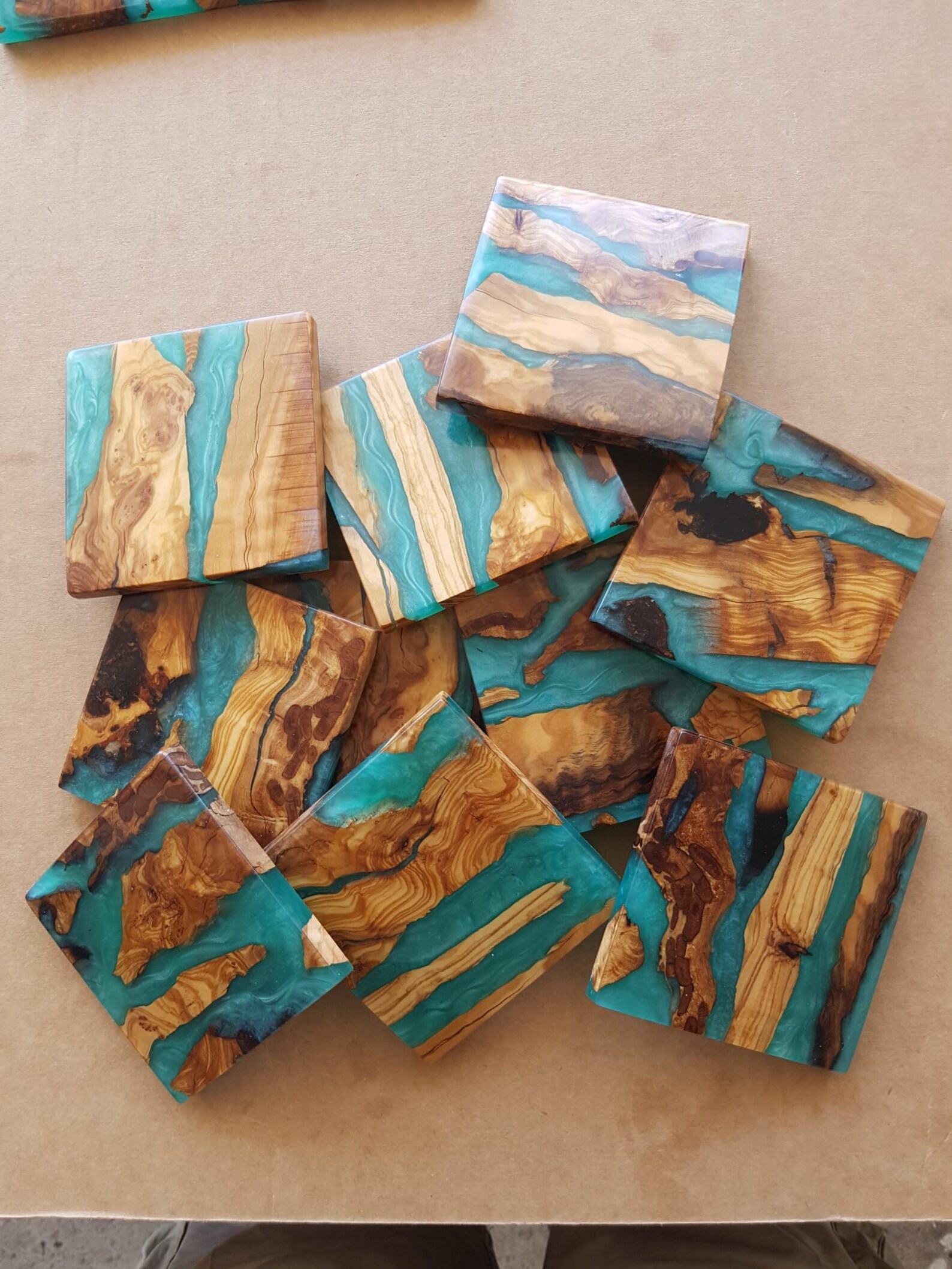 Wood and Resin Coaster Wooden Coaster Epoxy Coaster With - Etsy