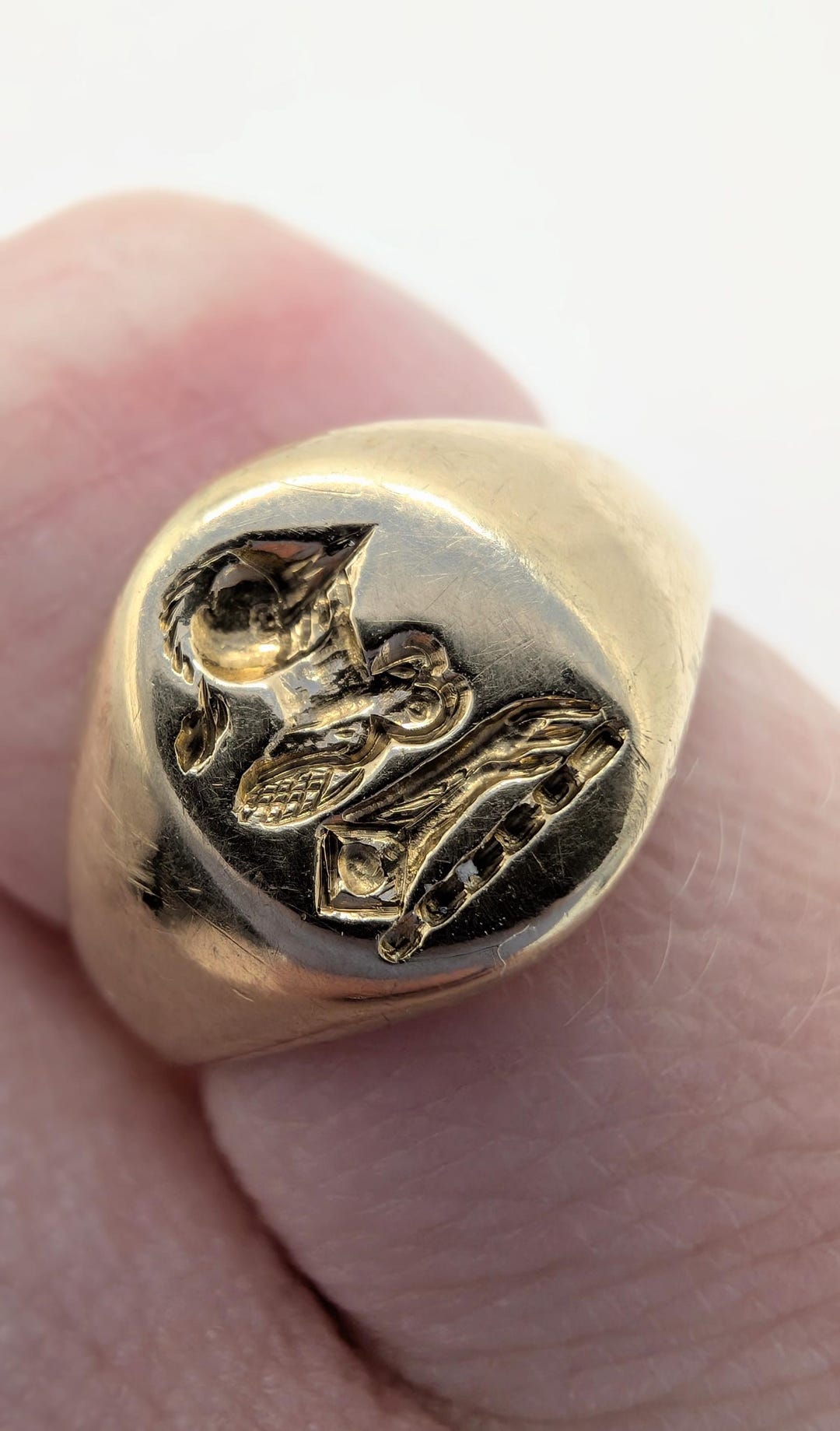 9ct Gold Knight Intaglio Signet Ring Sku1863 - Etsy