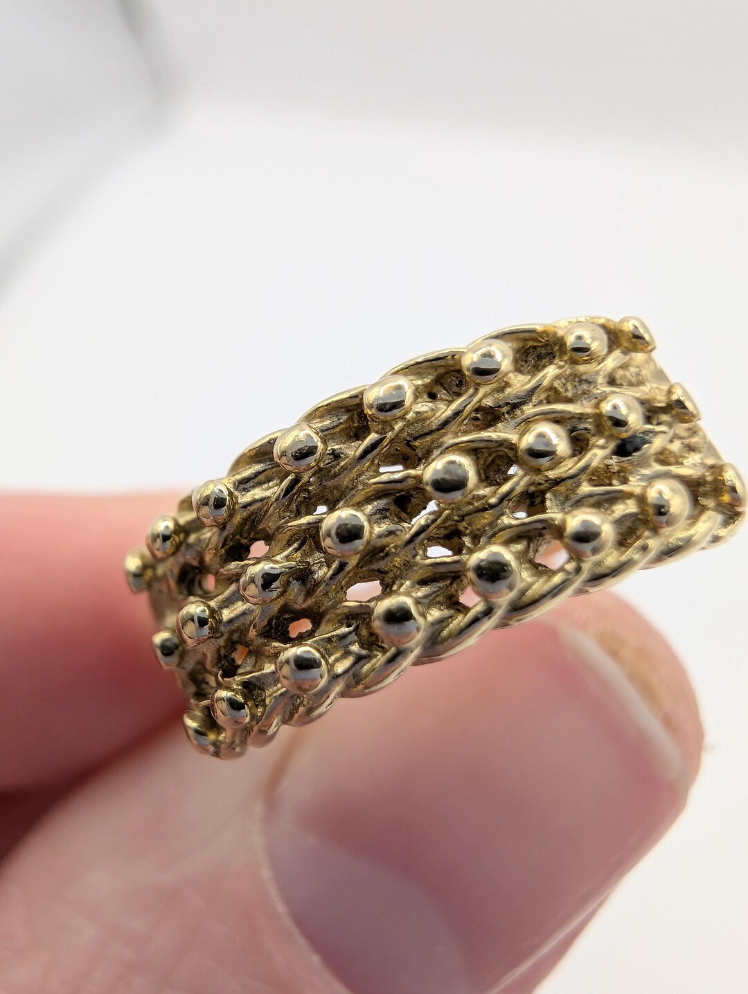 9ct Yellow Gold Vintage Keepers Ring Sku1903 - Etsy