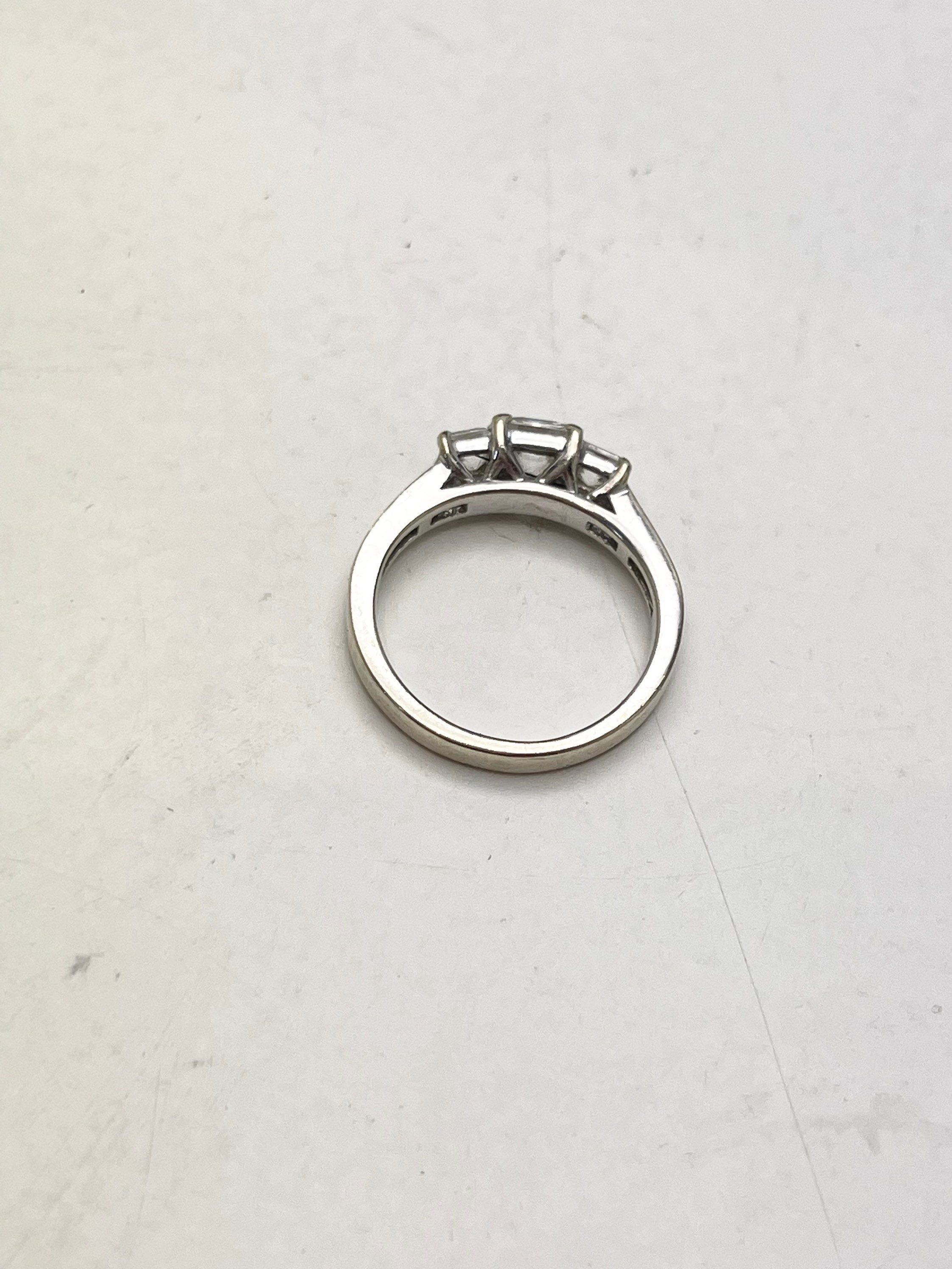 Princess Cut Sparkling Trilogy Ring Crafted in 9ct White Gold 1604 - Etsy