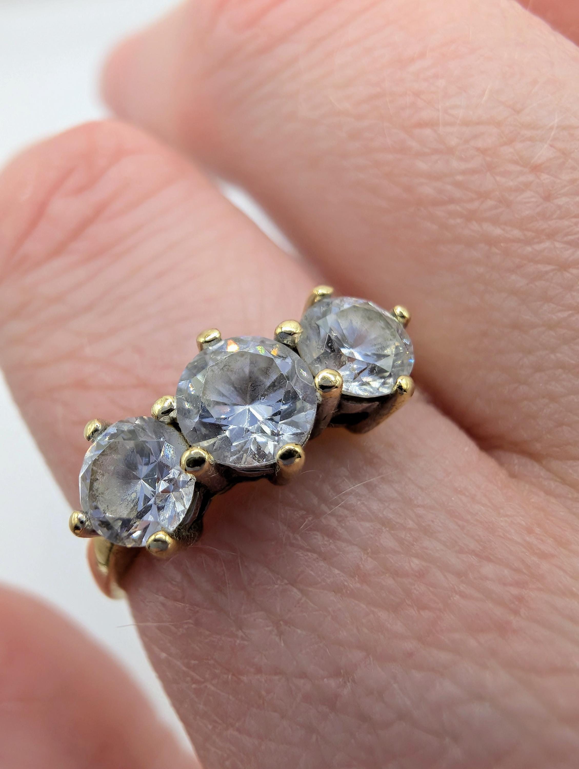 9ct Yellow Gold Vintage Trinity Ring Sku1895 - Etsy