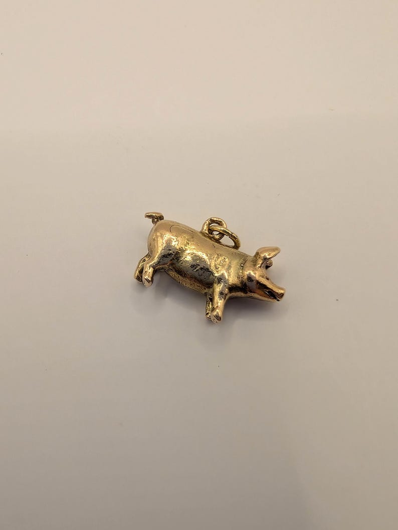 9ct Yellow Gold Solid Gold Pig Pendant or Charm Sku1891 - Etsy