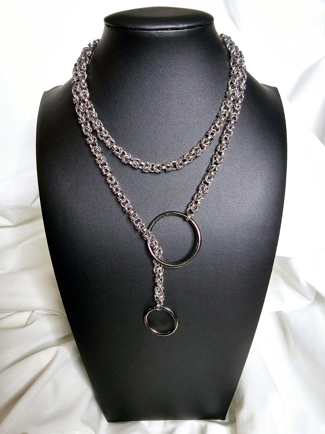 Byzantine, Lariat Style, Stainless Steel Functional Day Collar ...