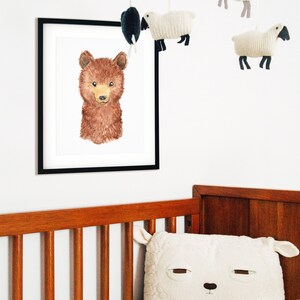 Bear Watercolor Print - Printable Art for Nursery, Toddler Room Wall ...
