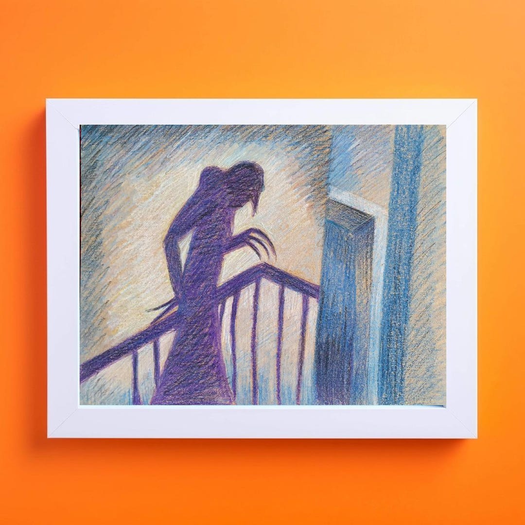 Nosferatu 11 X 14, Drawing, Horror Movie Art in Watercolor Pencils ...