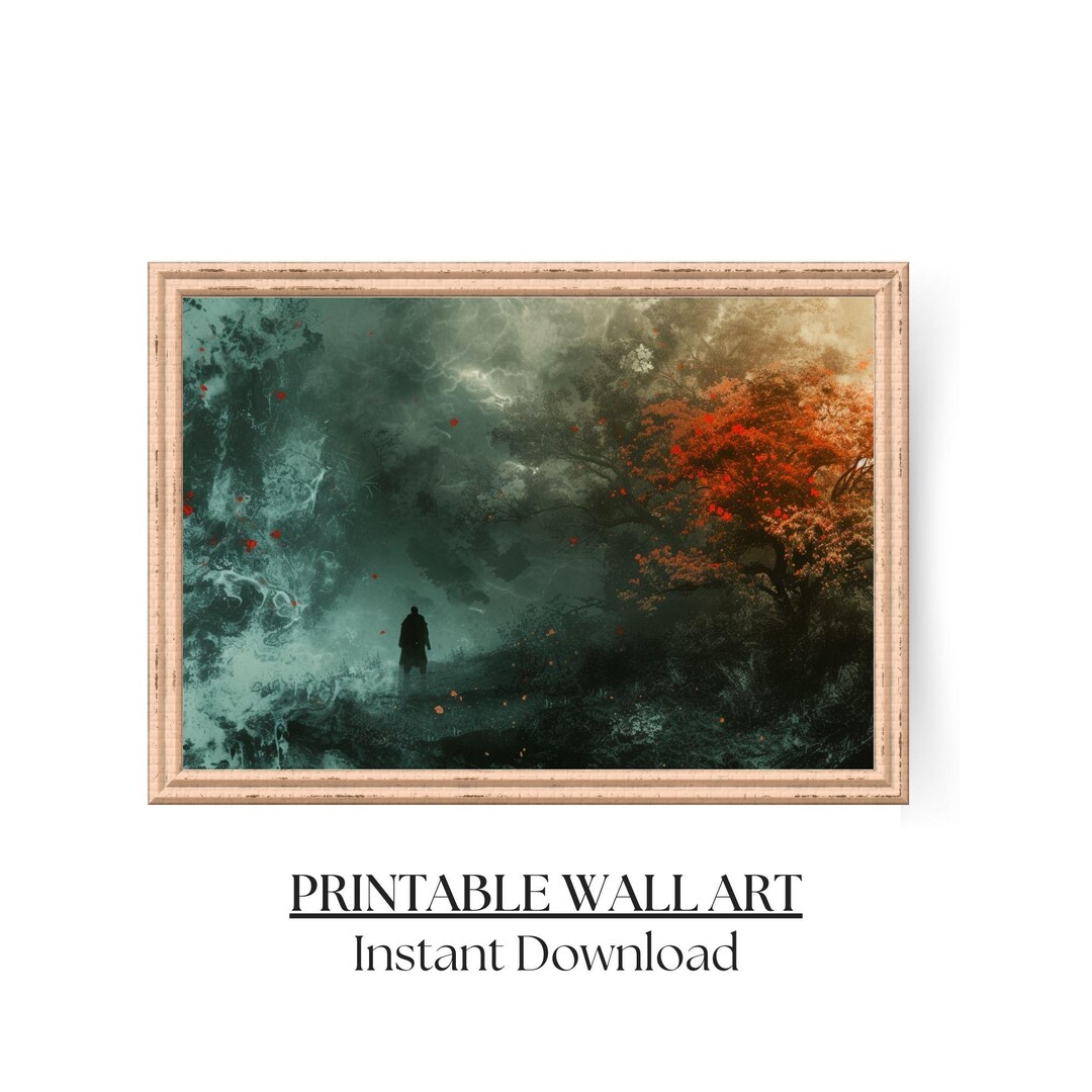 Abstract Dreamy Scene Wall Art, Modern Abstract Art, Surreal Wall Art ...