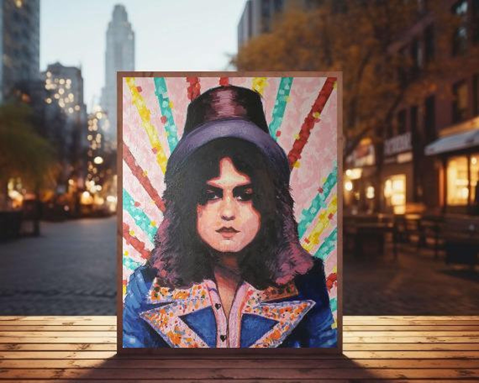 Marc Bolan, Original Painting on Canvas, 24X30, T Rex, Retro Art, Music ...