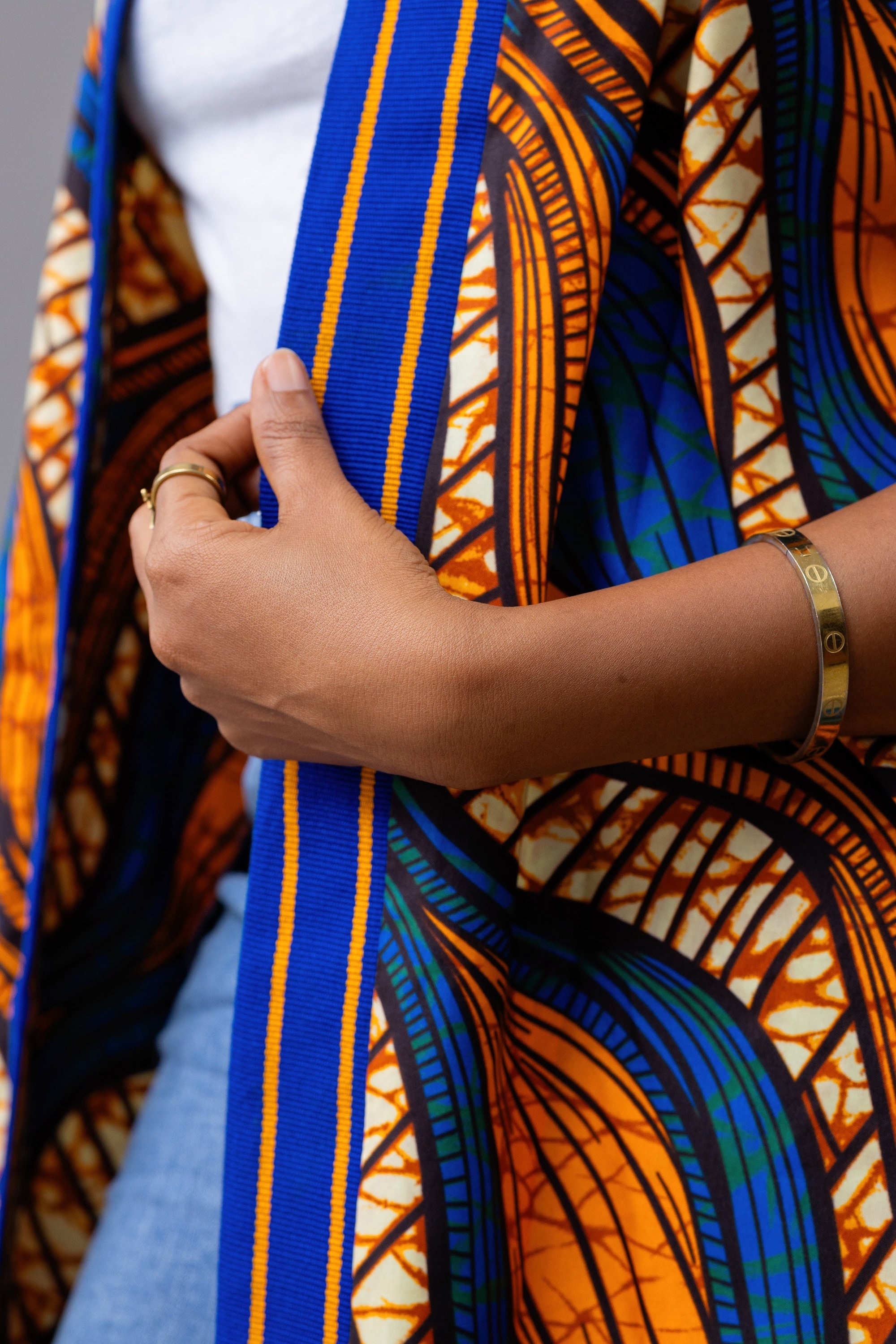 Orange and Blue African Print Ankara Kimono - Etsy