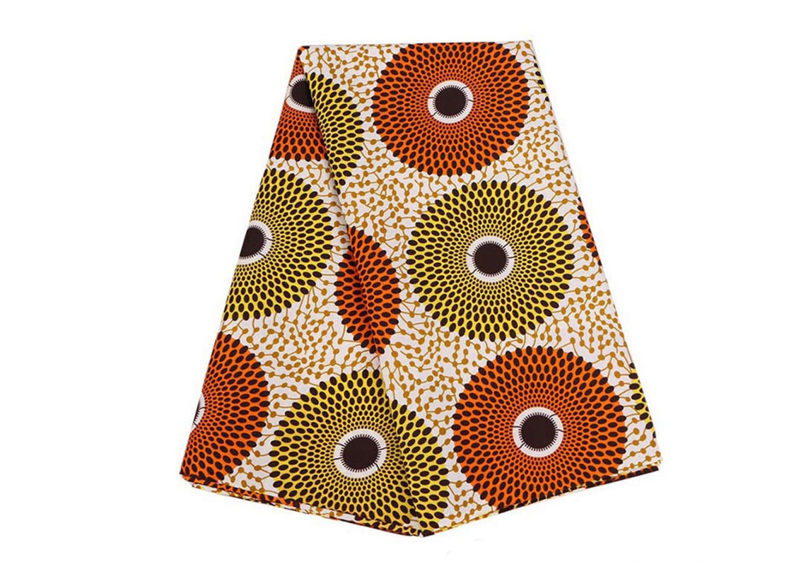 Nsubura Wishing Well African Print Ankara Wax Polyester Fabric 6 Yards ...