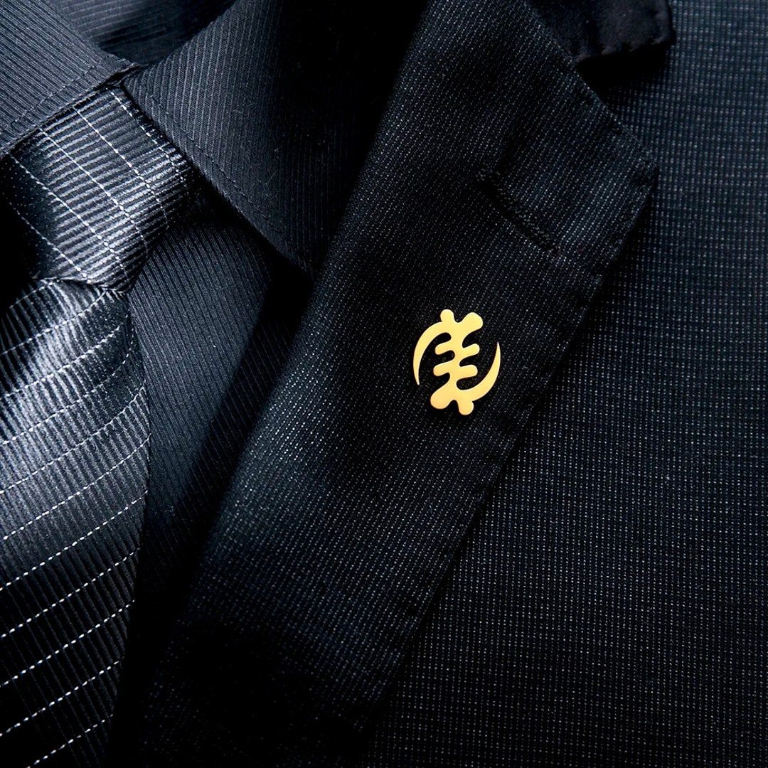 Adinkra Symbol Gye Nyame Mens Lapel Pin Brooch African Bag Badge in ...
