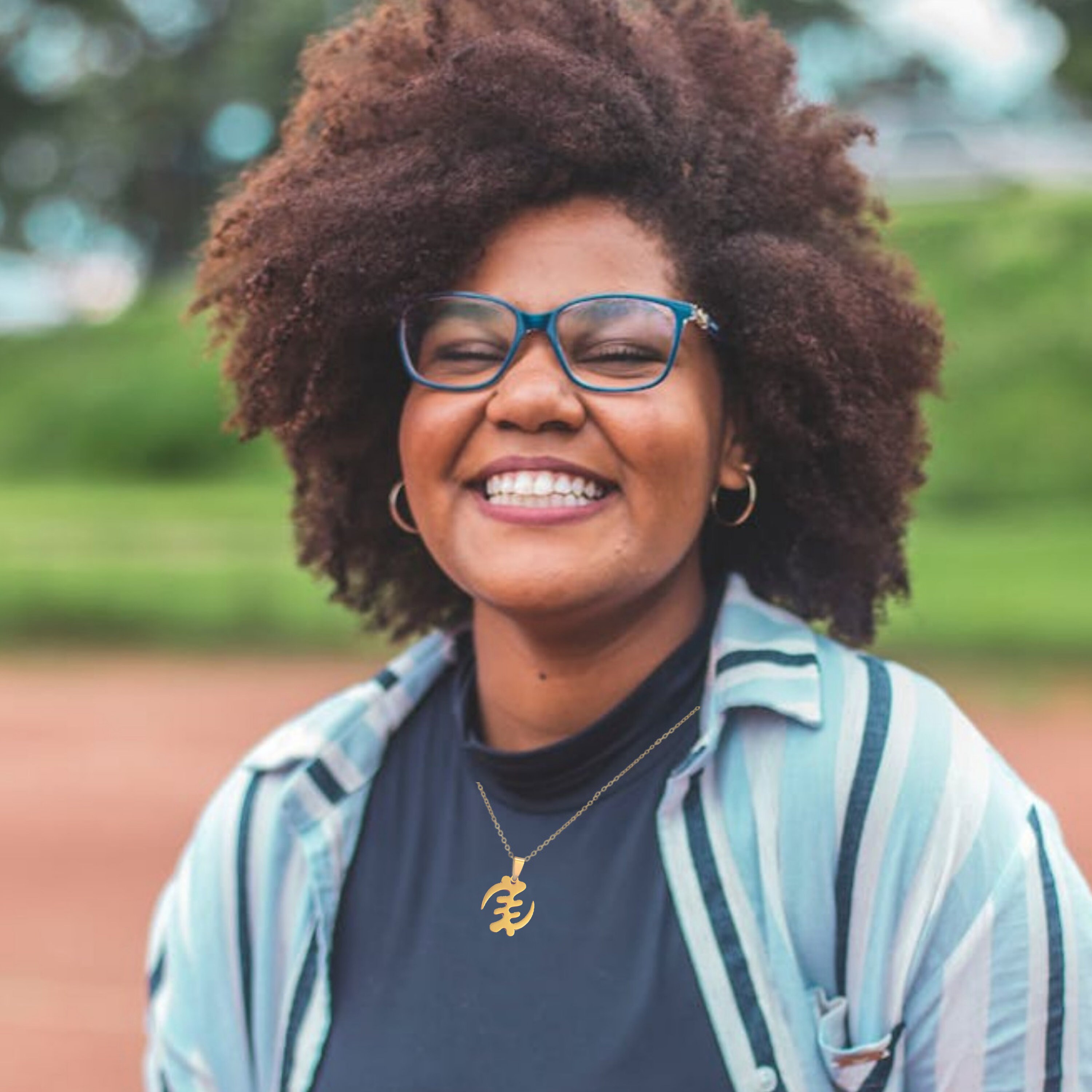 Adinkra Symbol Jewelry Silver and Gold Pendant Necklace Adinkra Codes ...