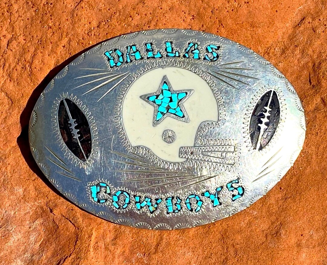 Dallas Cowboy Turquoise Belt Buckle - Etsy