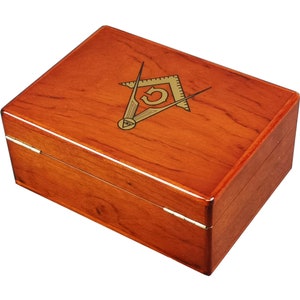 Masonic Rosewood Gents Valet Box - Luxury Desk Organiser Gift for Him ...