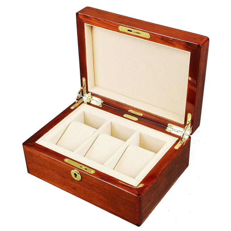 Hillwood Rosewood 3 Watch Storage Box With Lock (YM016W) - Etsy