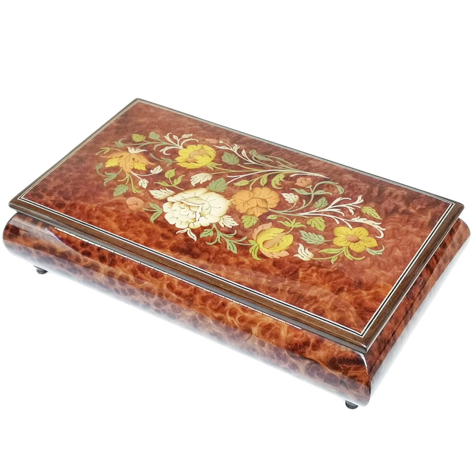 Handcrafted Wooden Elm Burl Musical Jewellery Box With - Etsy