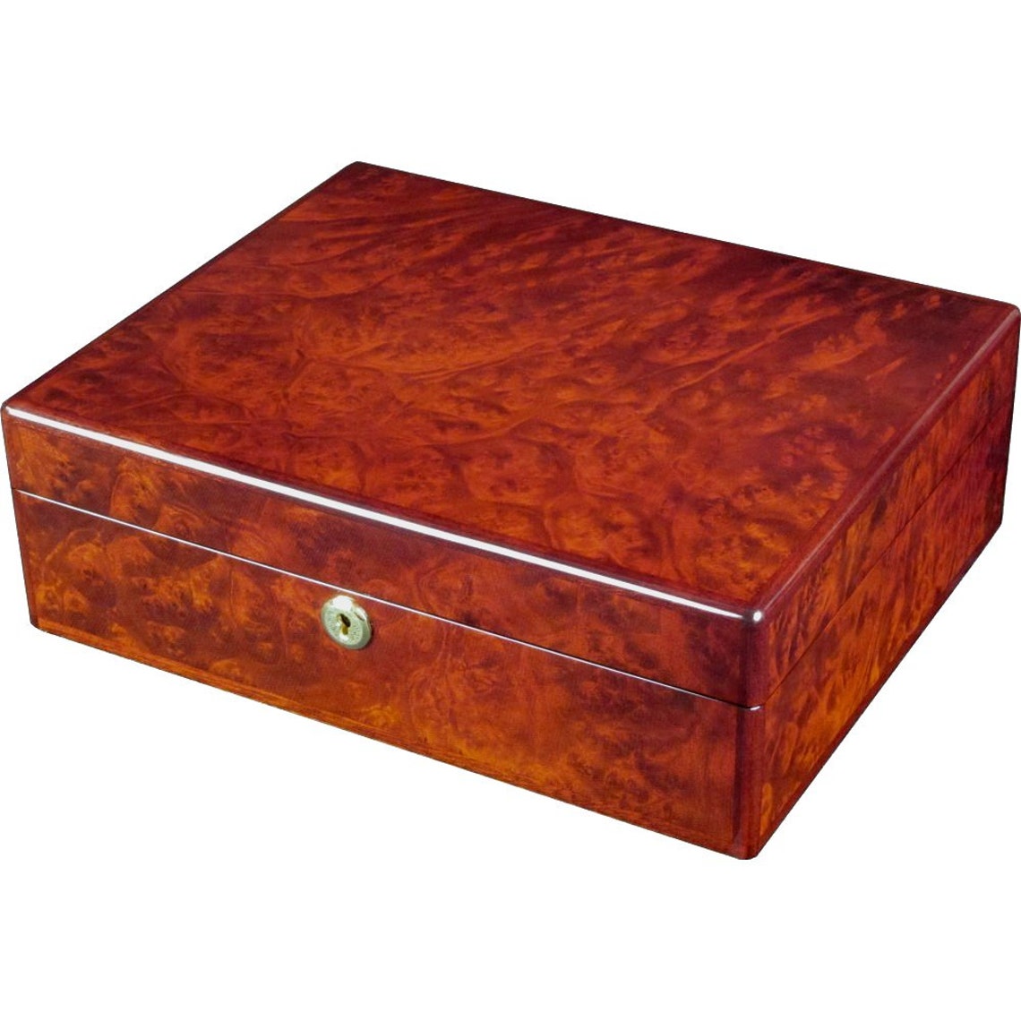 Makah Burl Wood Lockable Watch Case - 8 Slot Collector Storage for Him ...