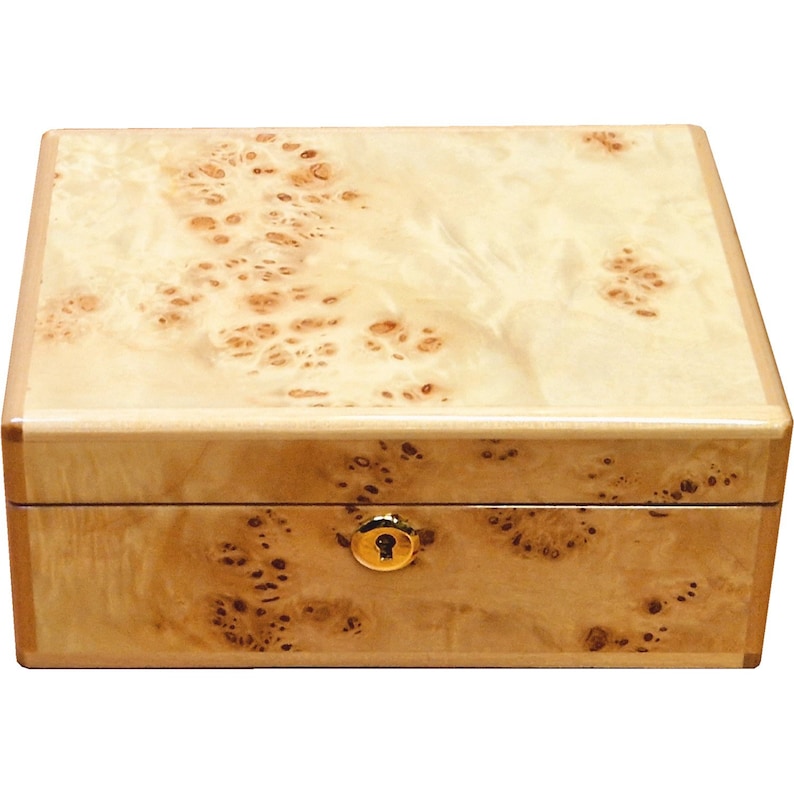 Maple Burl 3 Watch Box With Lock– Handmade Luxury Storage Gift for Him ...