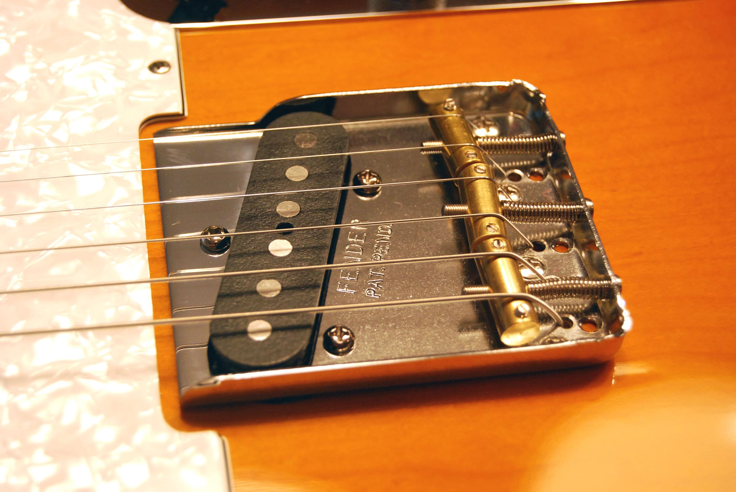 Fender Vintage Style Telecaster Bridge Plate Modified to Fit an ...